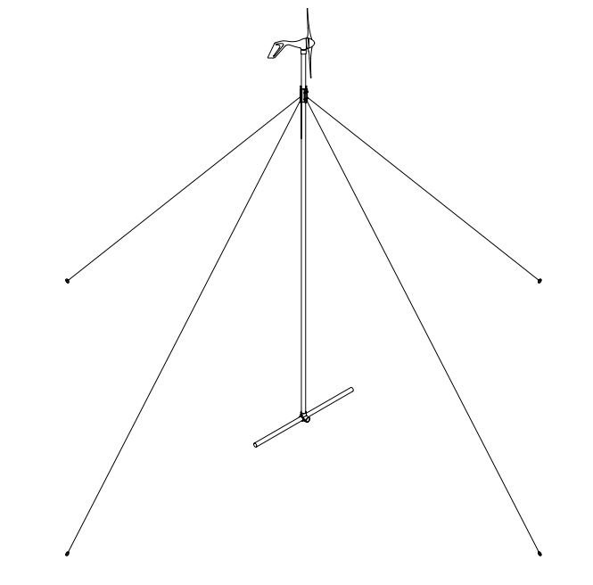 Wind Turbine Acc, Primus 45' Guyed Tower Kit