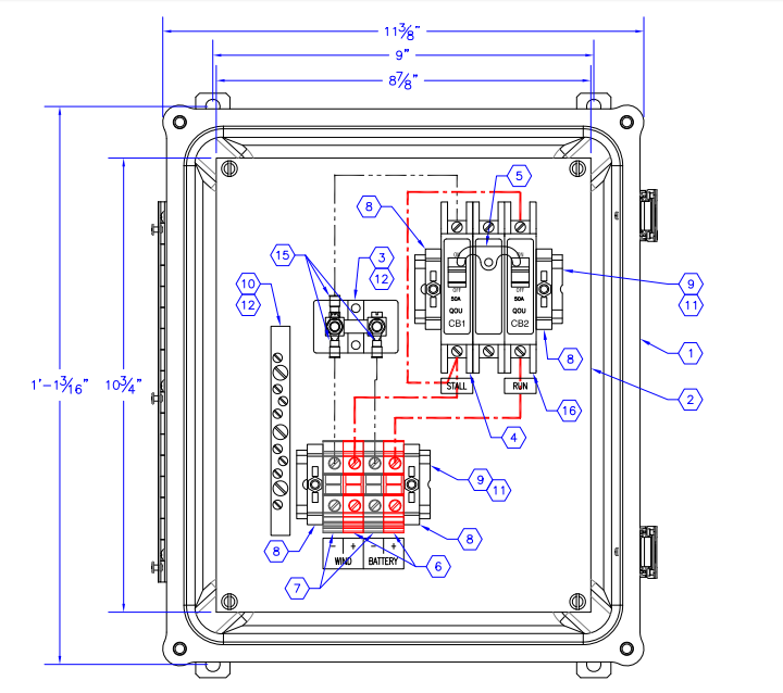 Wind Turbine Acc, NEMA4X Stall Switch Wind Junction Box